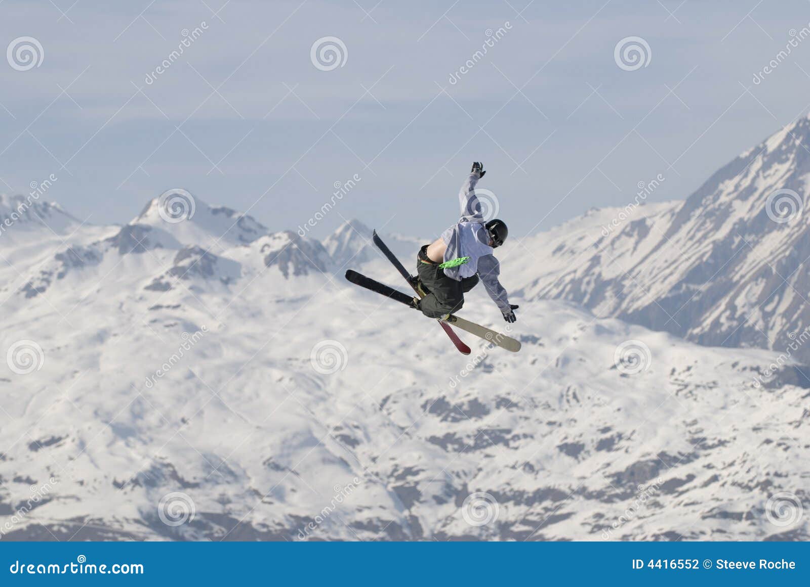 Freestyle Skier in Les Arcs. Stock Photo - Image of event, fast: 4416552