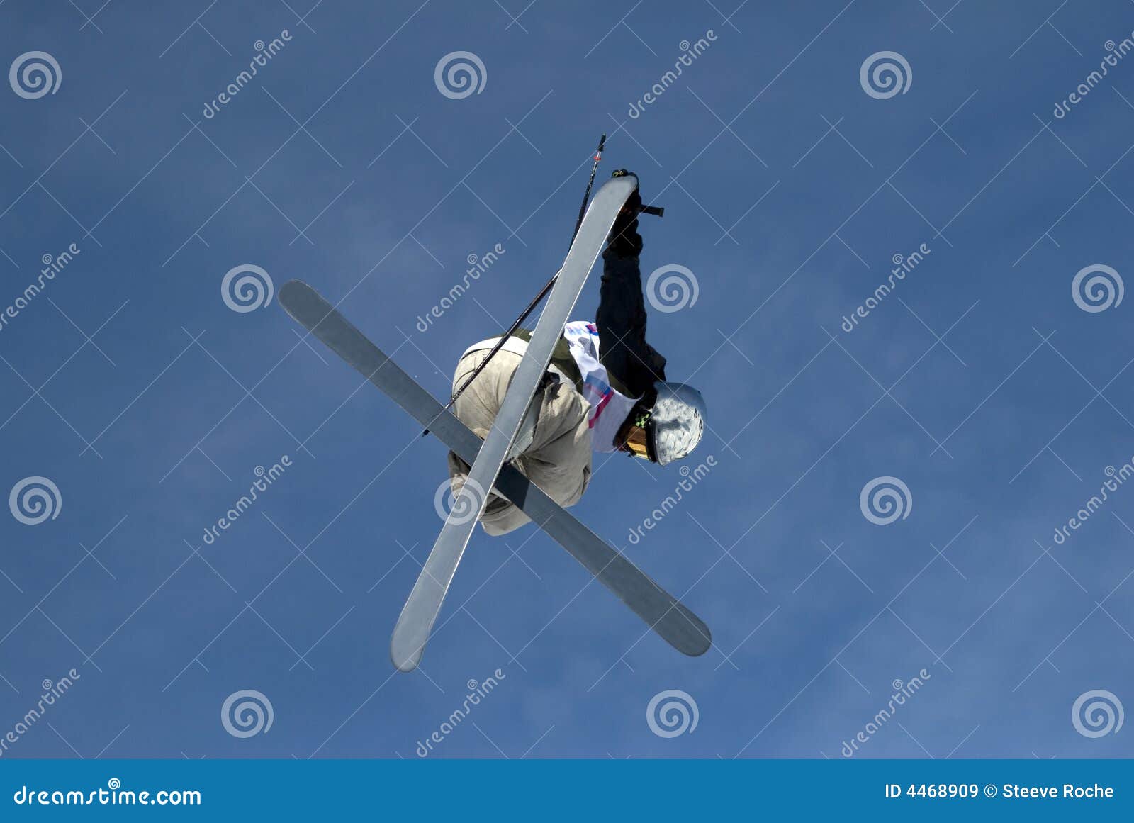 Freestyle Skier in Les Arcs Stock Image - Image of freeride, athlete ...