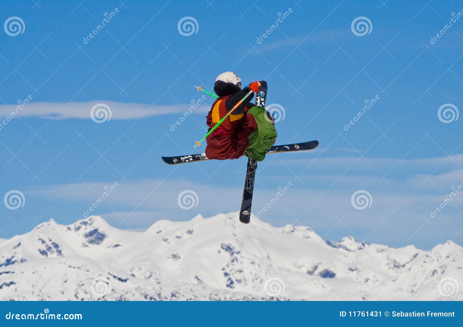 Freestyle Skiing stock image. Image of outdoors, recreation - 11761431
