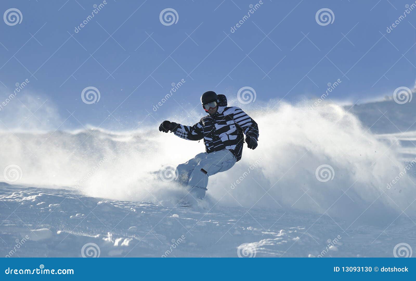 Freestyle Snowboarder Jump and Ride Stock Photo - Image of europe ...