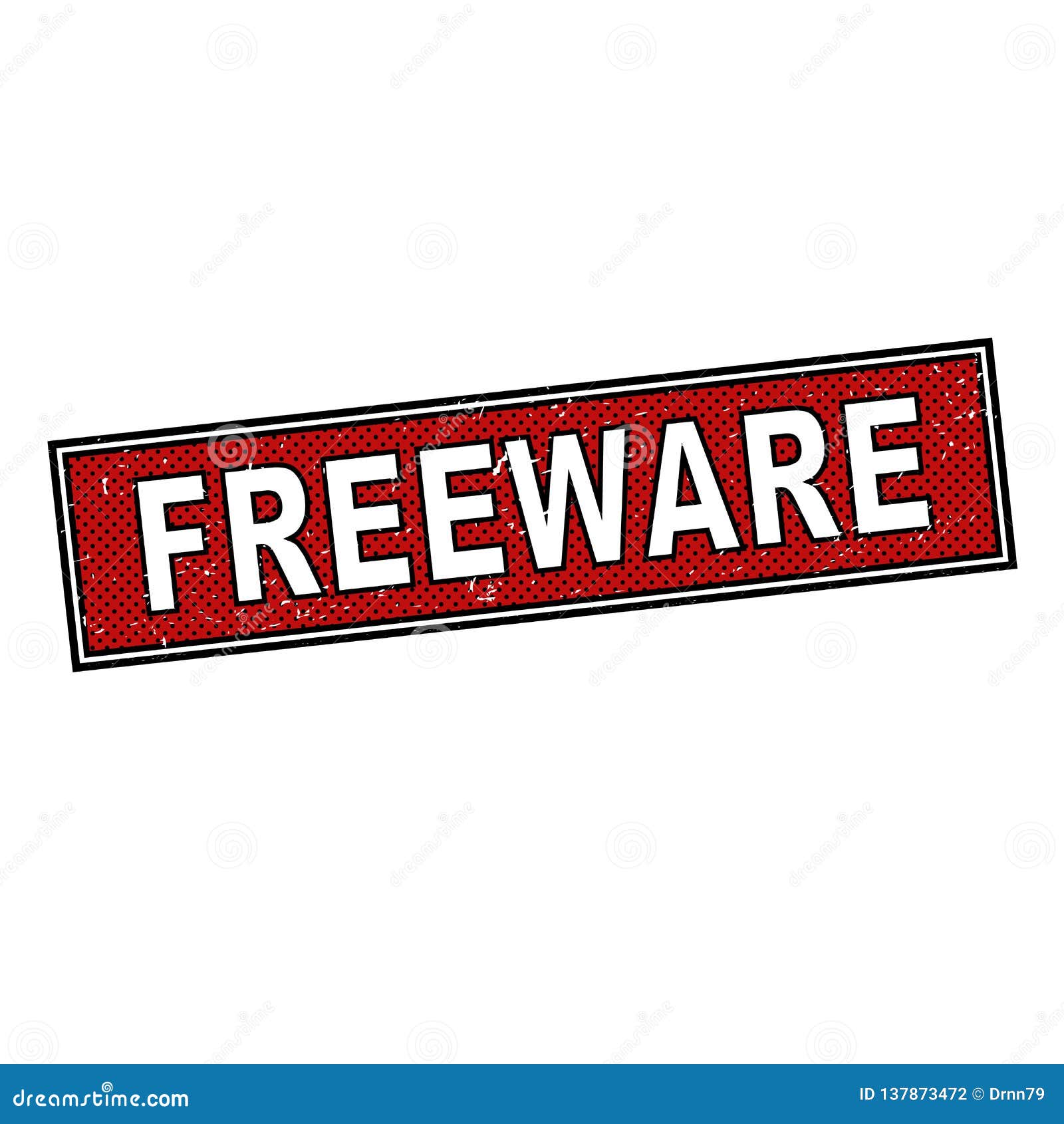 Freeware Red Rubber Web Stamp Pop Art Stock Illustration - Illustration ...