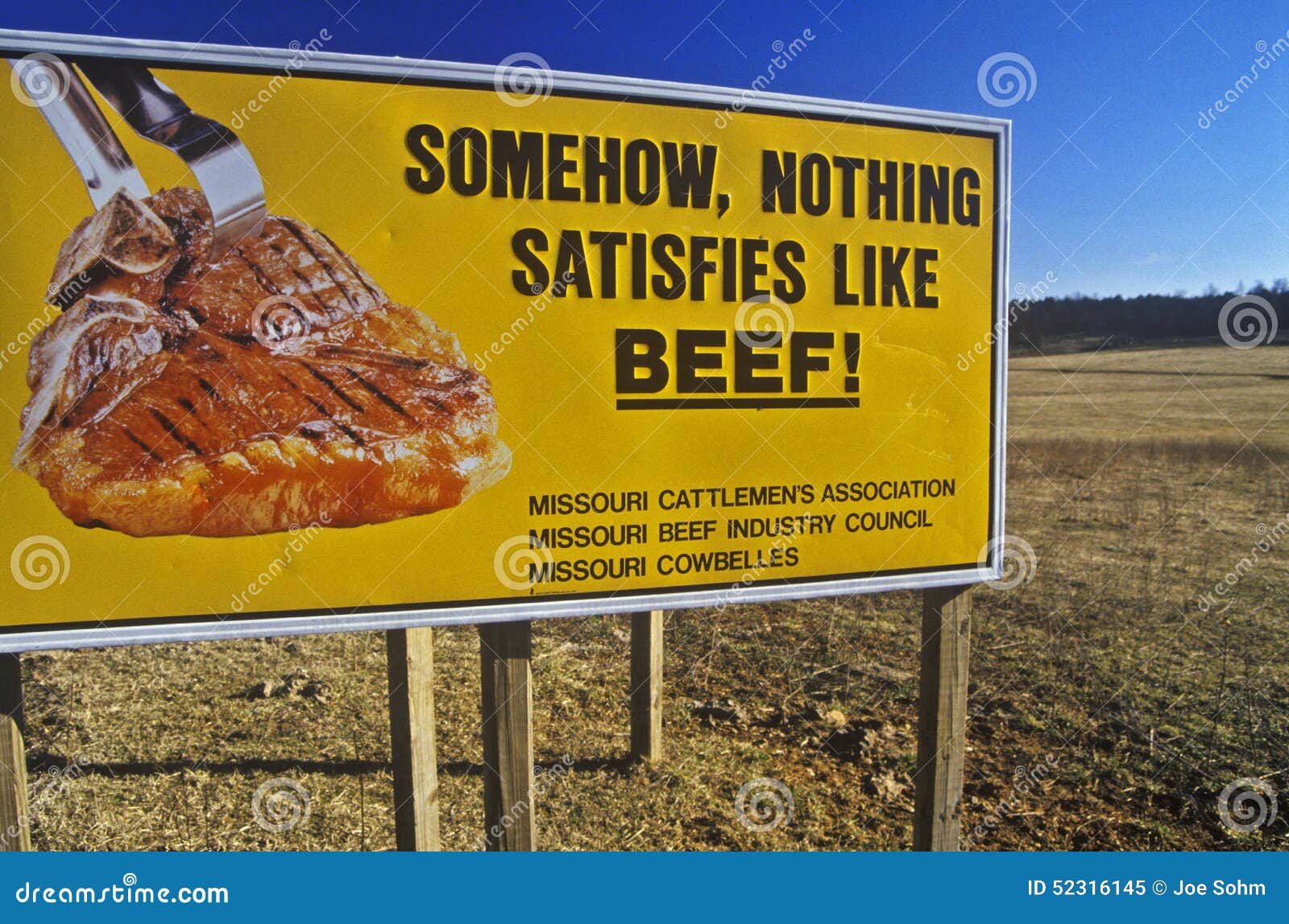 Freeway Billboard Promoting Beef, Ozarks, MO Editorial Image - Image of ...