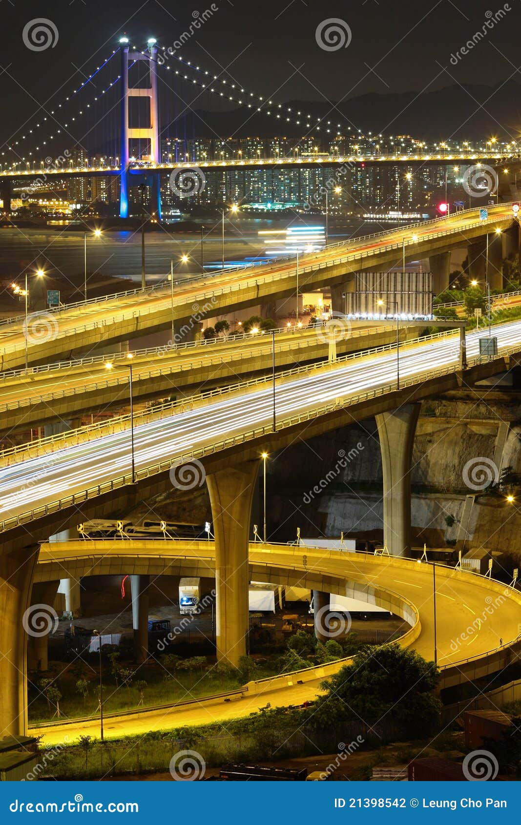 Freeway and bridge stock photo. Image of interchange - 21398542