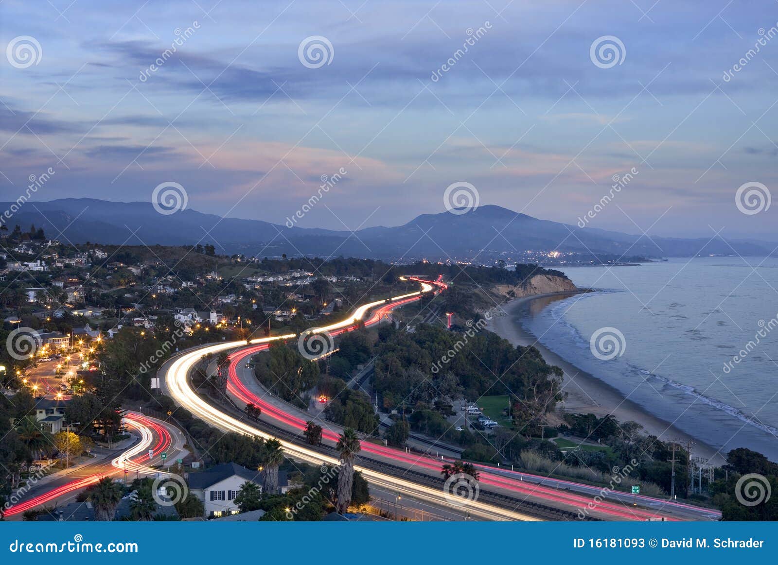 Freeway Car Lights stock image. Image of lane, cove, lanes - 16181093