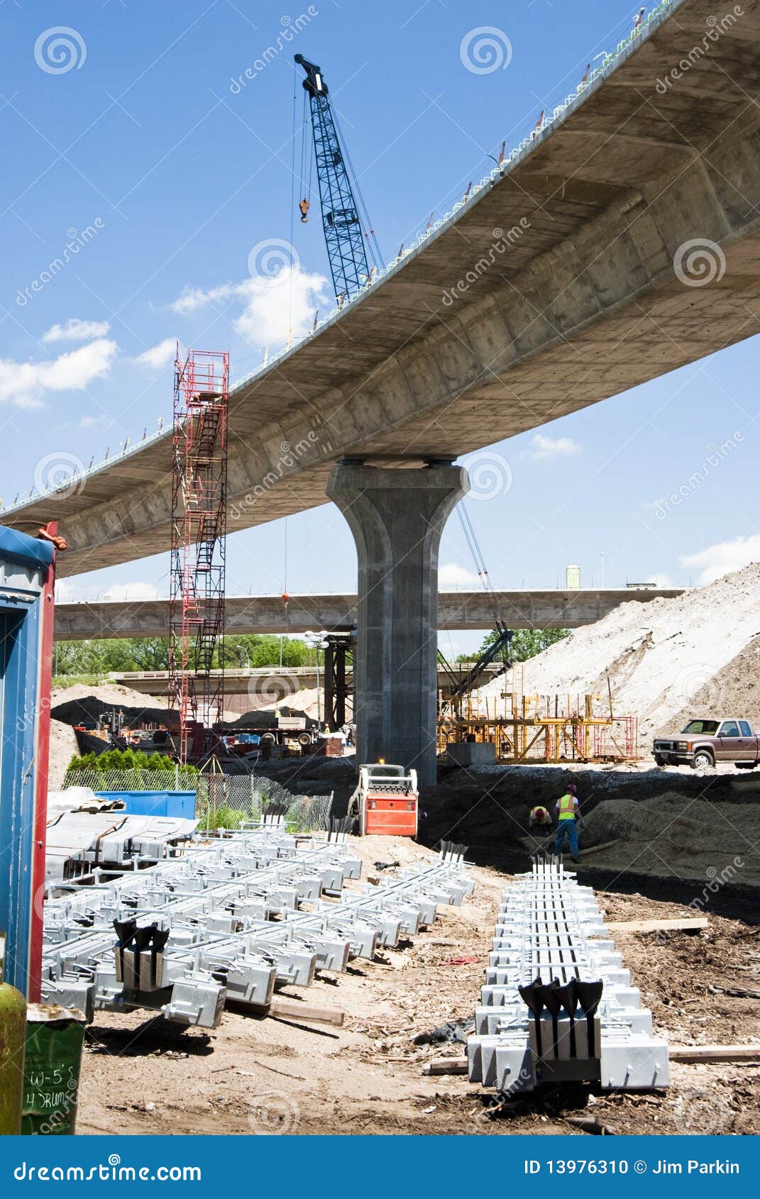 Freeway construction stock photo. Image of people, construction - 13976310