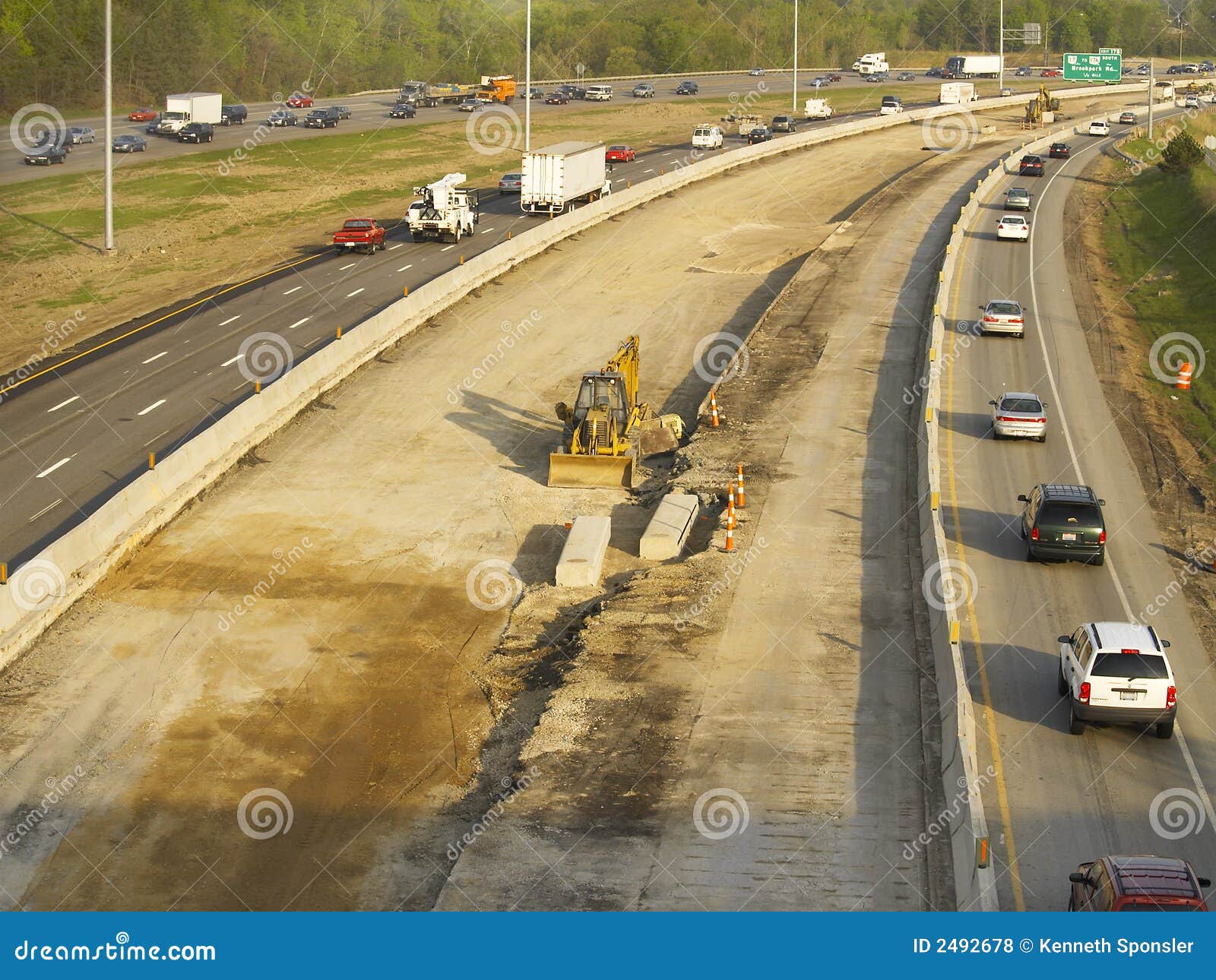 Freeway construction stock photo. Image of mover, commuter - 2492678