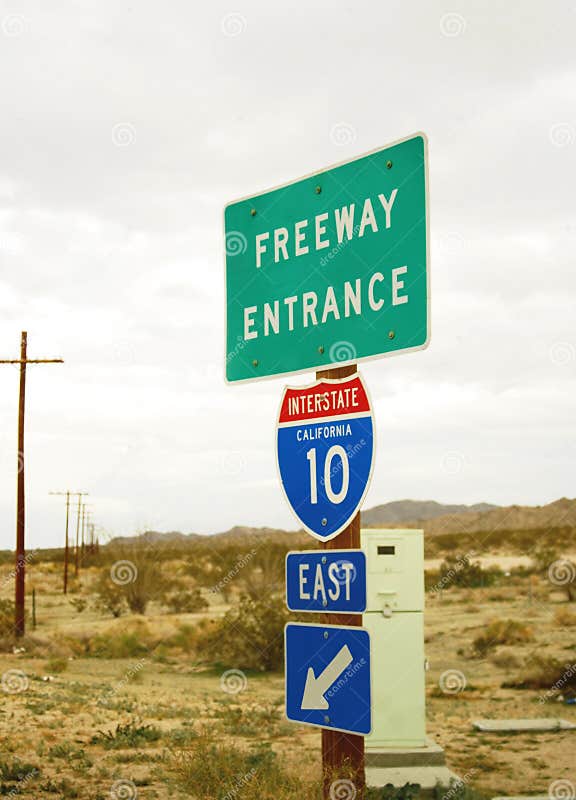 Freeway Entrance I 10 stock photo. Image of geometry, automobile - 4002244