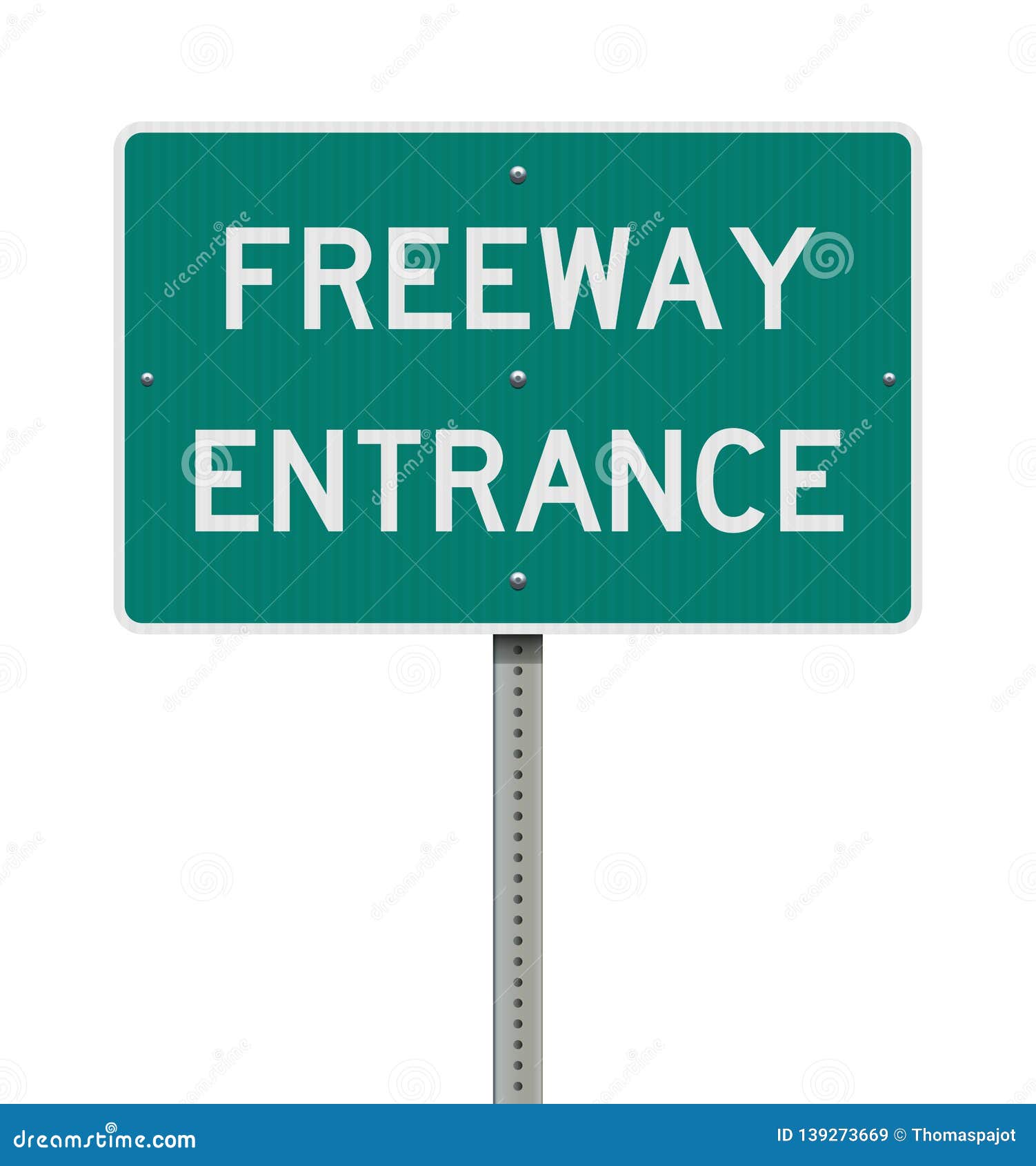 Freeway Entrance road sign stock vector. Illustration of signpost ...