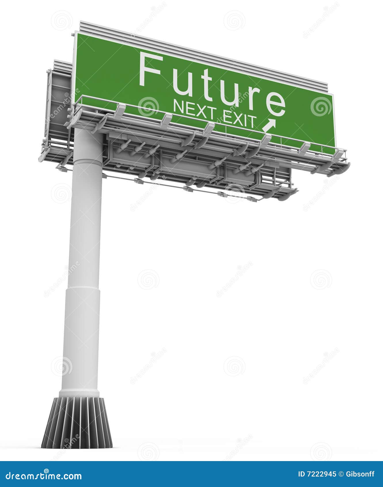 Freeway Exit Sign future stock illustration. Illustration of street ...