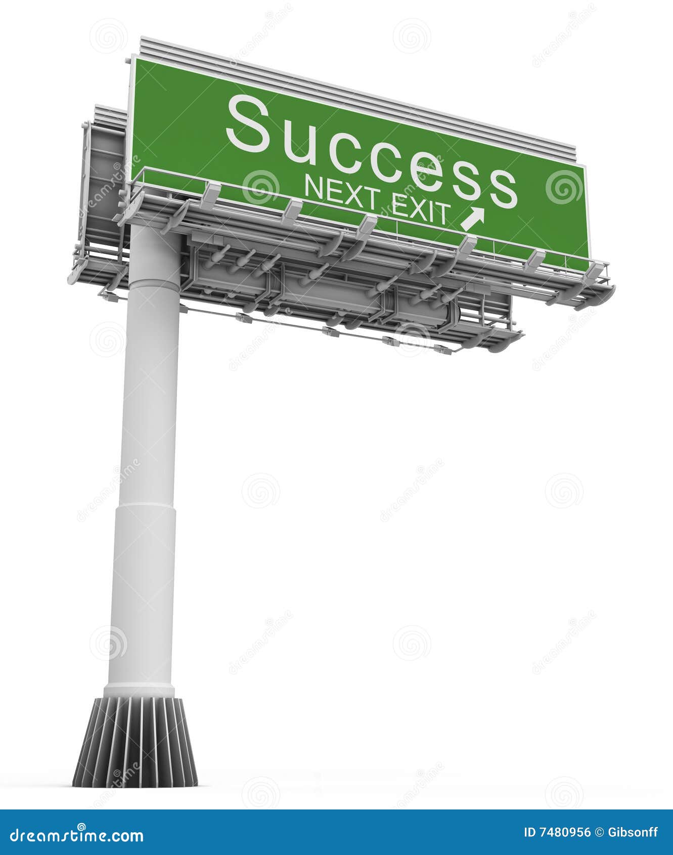 Freeway Exit Sign success stock illustration. Illustration of next ...