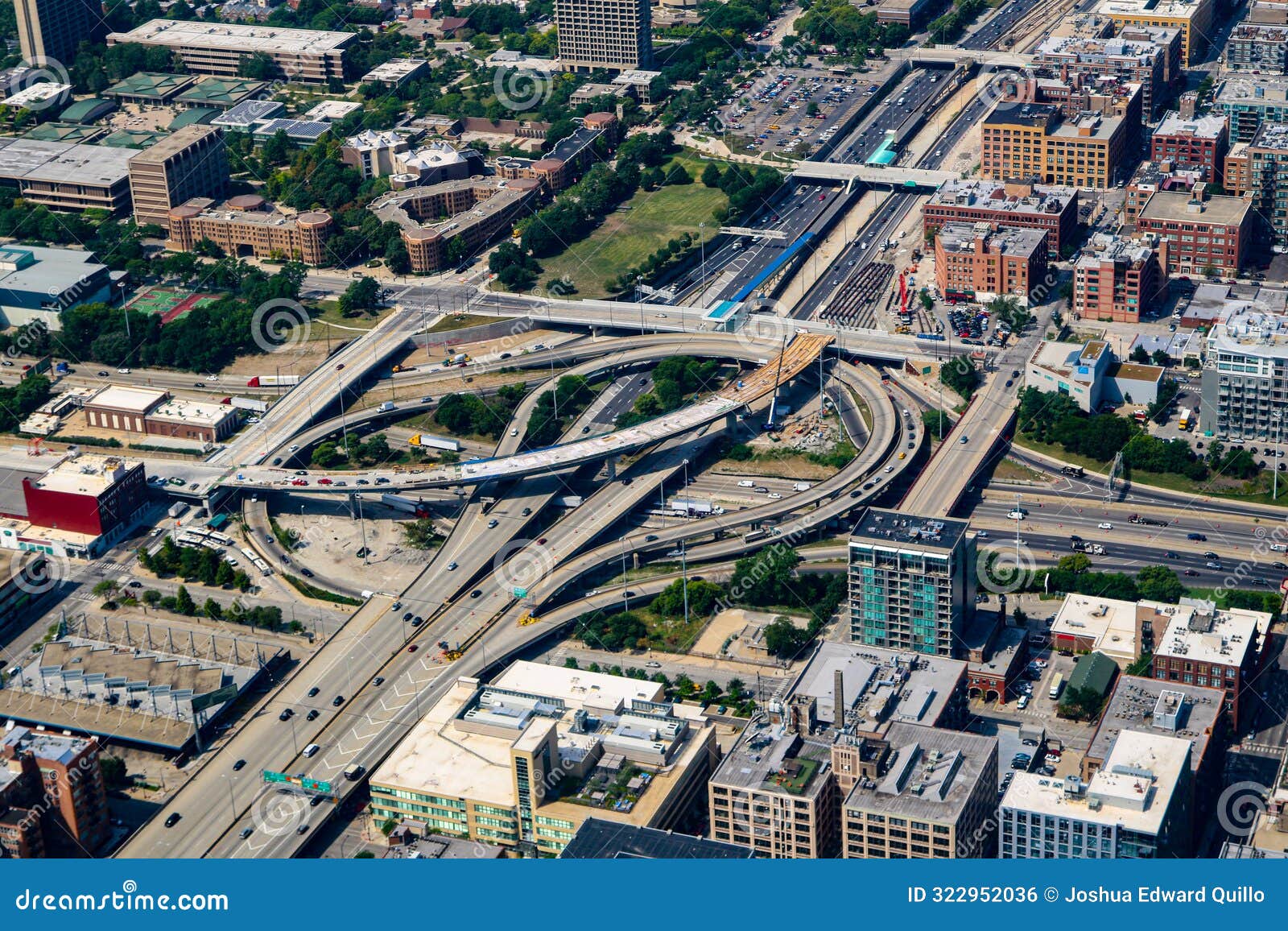 The Freeway Highway System in Downtown Chicago Illinois Stock Photo ...