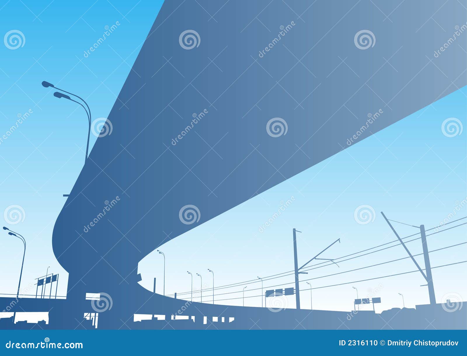 Freeway Interchange stock vector. Illustration of scenics - 2316110