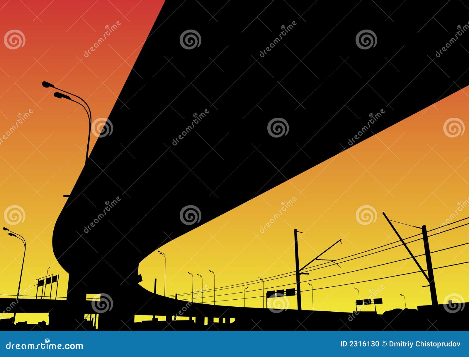 Freeway Interchange stock vector. Illustration of cartoon - 2316130