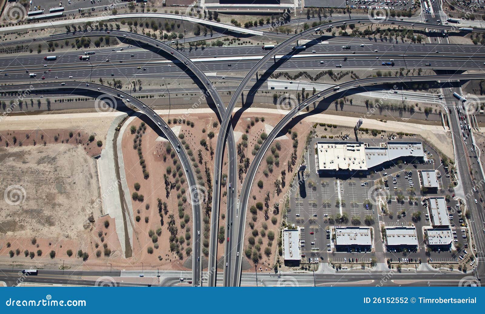 Freeway Interchange stock photo. Image of interchange - 26152552