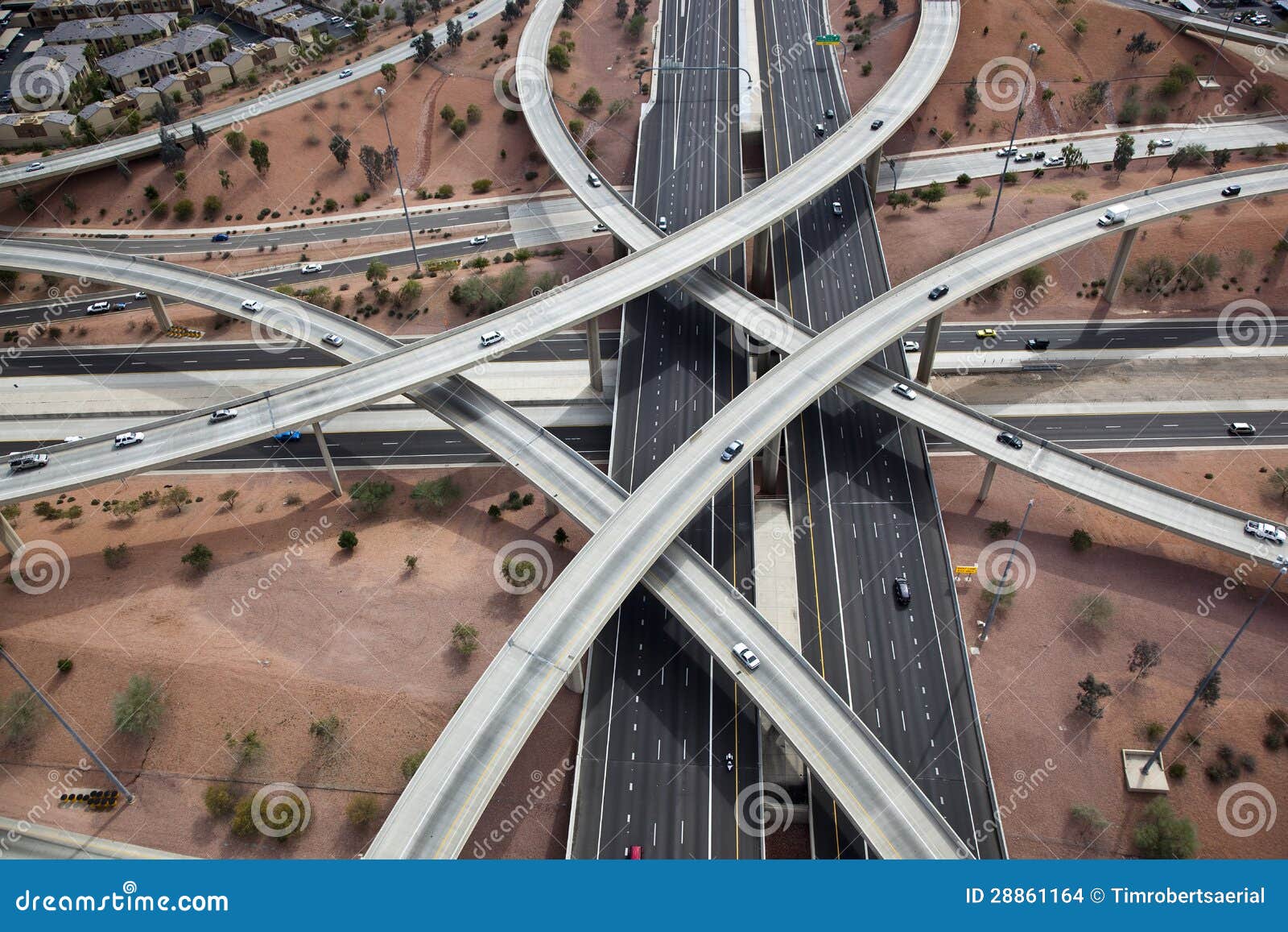 Freeway Interchange stock photo. Image of arizona, trucks - 28861164