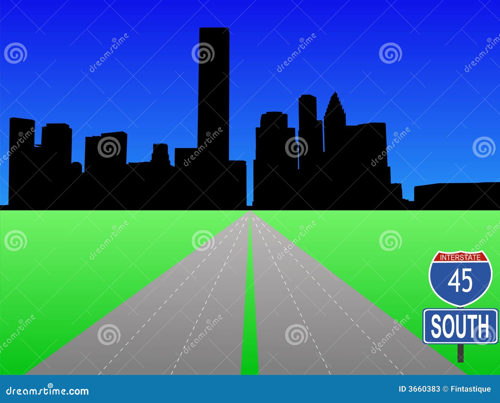 Houston With Texan Flag Cartoon Vector | CartoonDealer.com #4067939