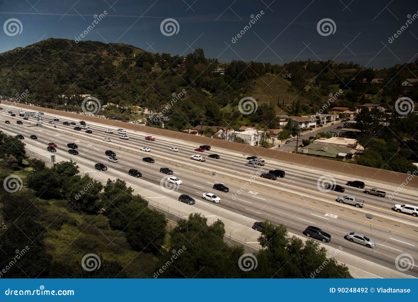 Freeway in Los Angeles editorial photography. Image of freeways - 90248492