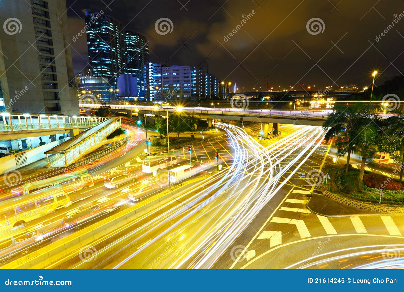 Freeway in night stock image. Image of scene, rush, freeway - 21614245