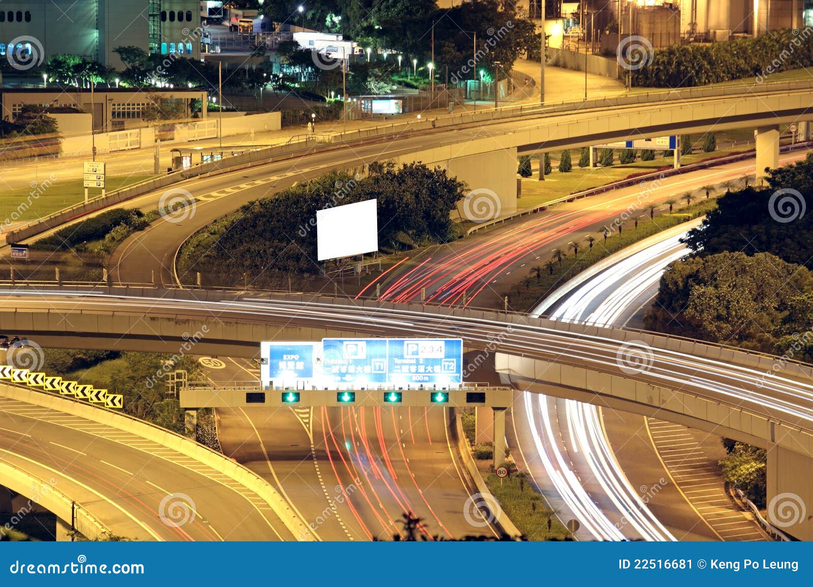 Freeway in night stock image. Image of abstract, driving - 22516681