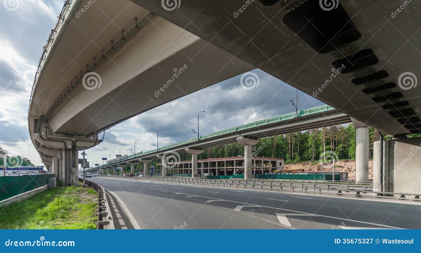 Freeway overpass stock image. Image of novorigskoe, route - 35675327