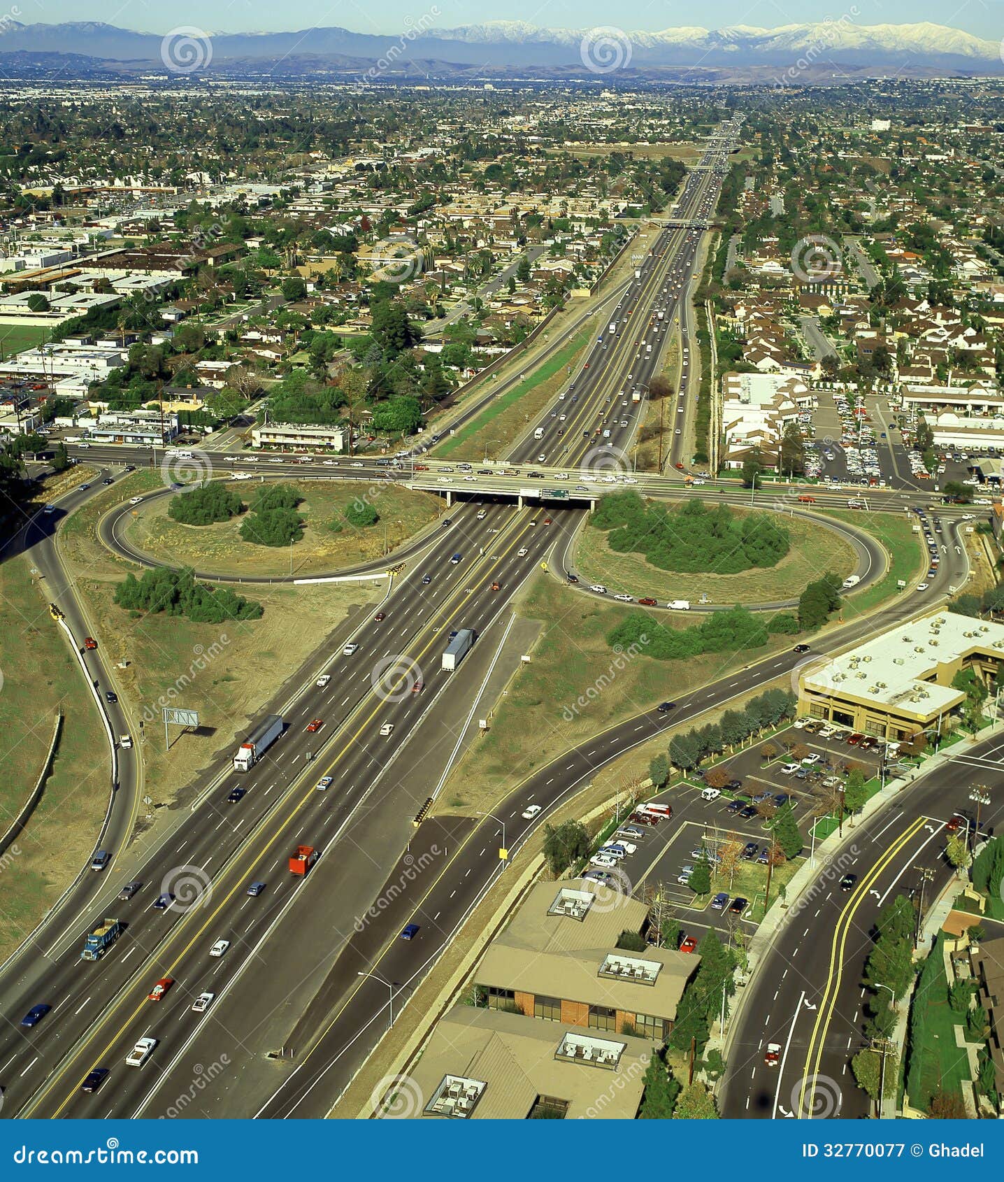 Freeway overpass stock image. Image of mode, urban, orange - 32770077