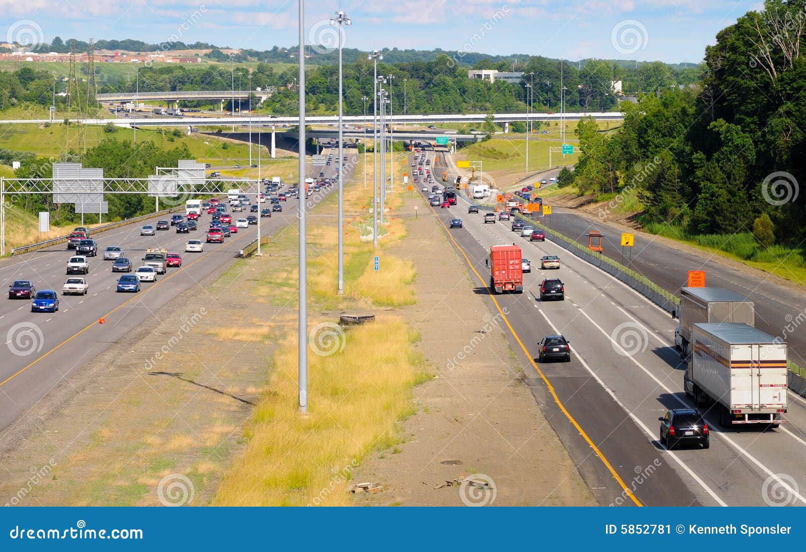 Freeway scene stock image. Image of ramp, lane, ramps - 5852781