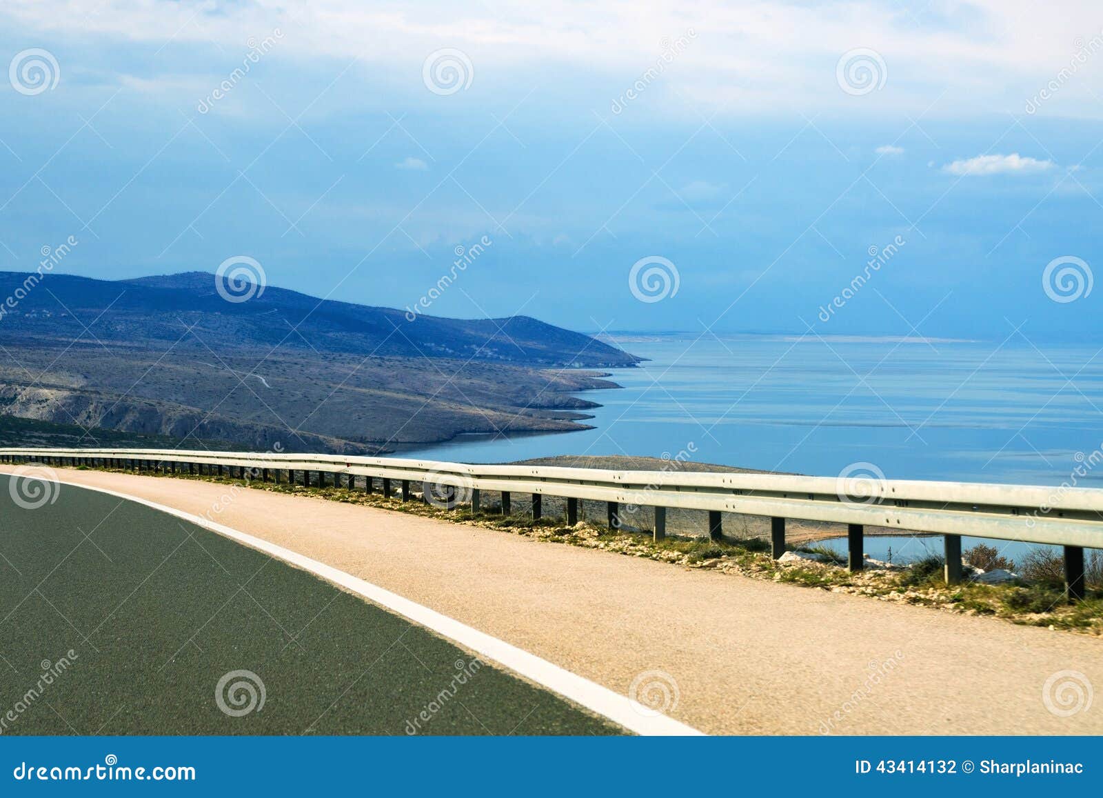 Freeway by the sea stock photo. Image of aluminum, protection - 43414132