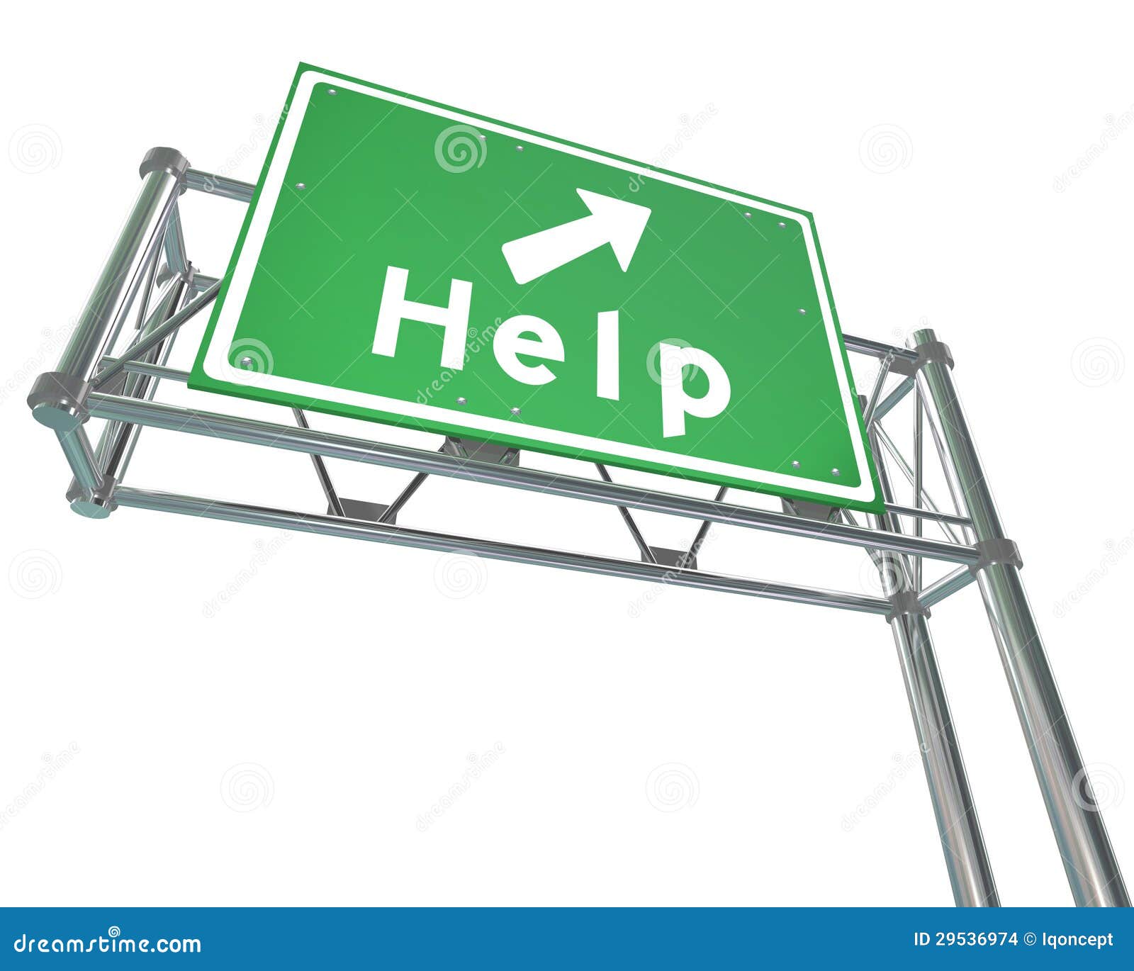Freeway Sign - Help - Isolated Stock Illustration - Illustration of ...