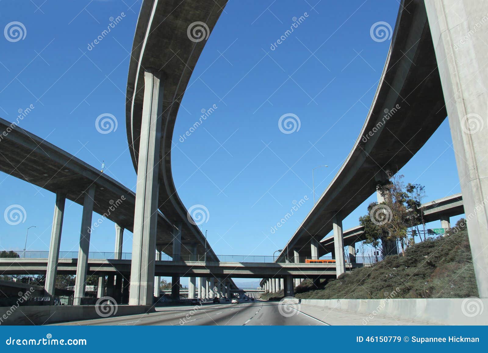 Freeway in Southern California Stock Image - Image of forward, heavy ...