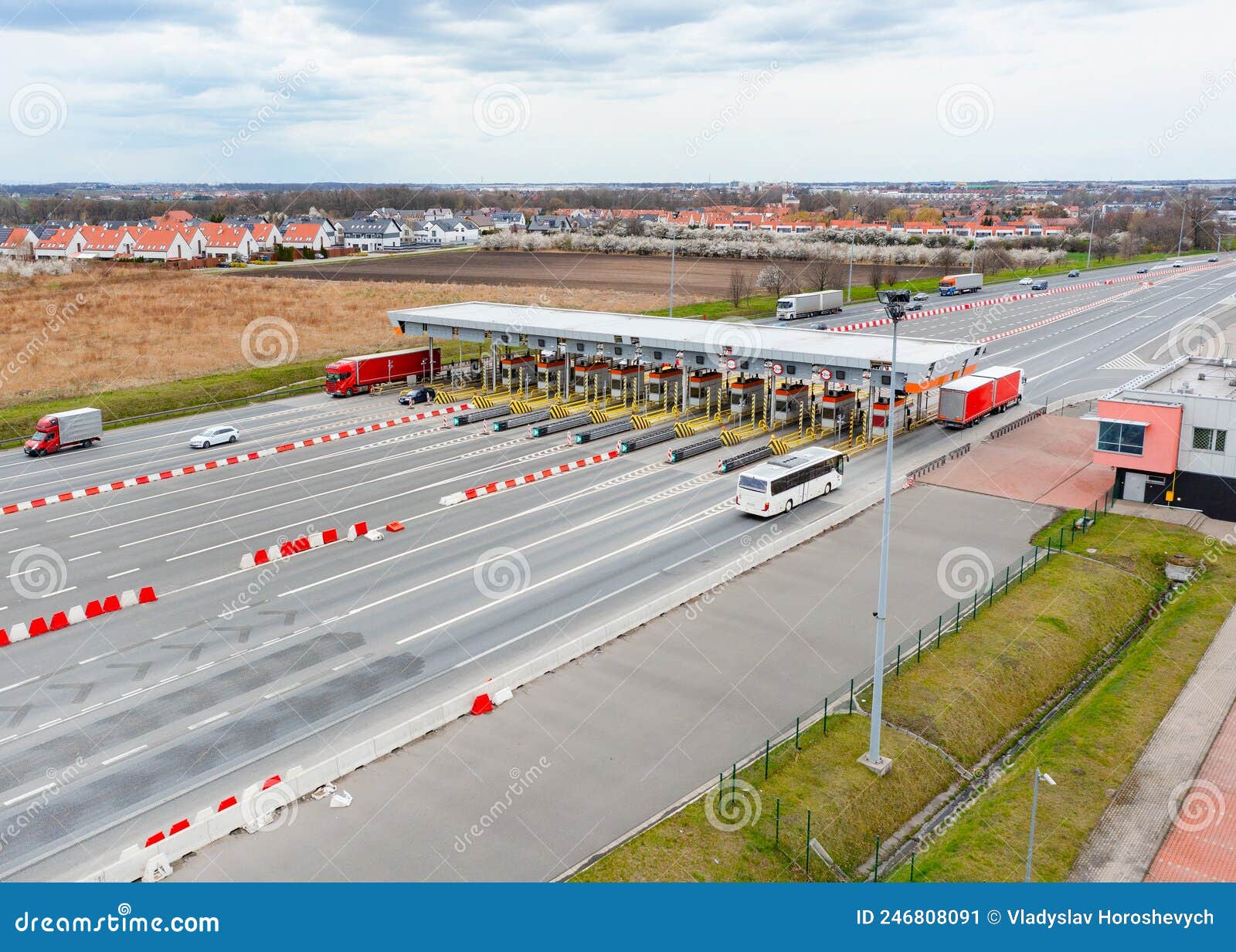 Freeway Toll Booth, Checkpoint on the Road Stock Image - Image of ...