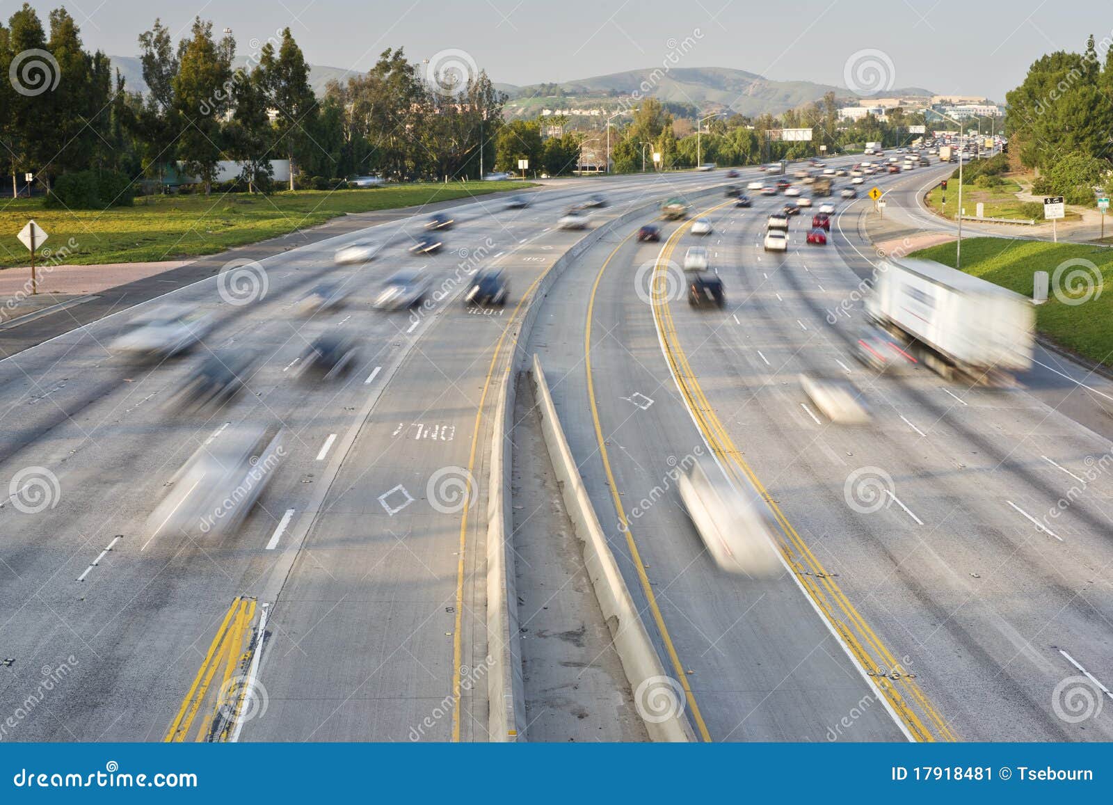 Freeway Traffic stock image. Image of mobility, distance - 17918481