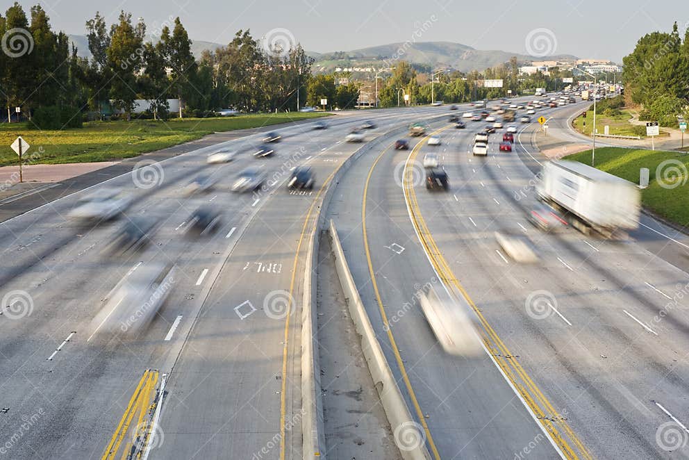 Freeway Traffic stock image. Image of mobility, distance - 17918481