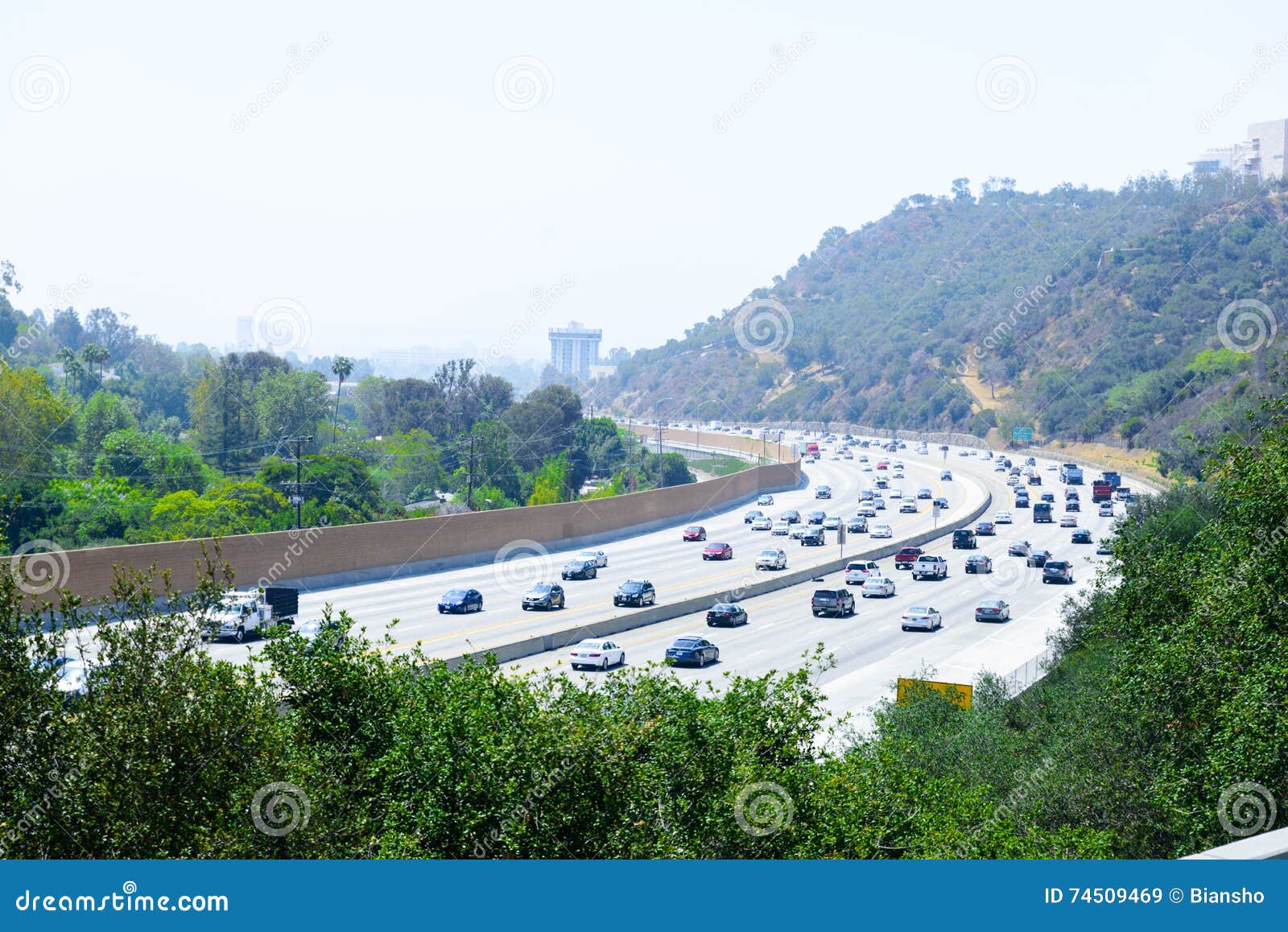 Freeway traffic stock image. Image of center, information - 74509469