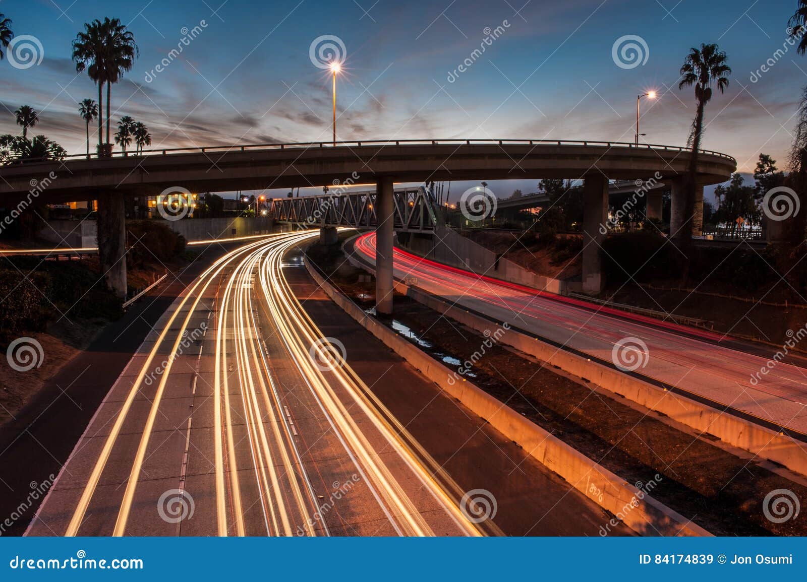Freeway 101 Traffic at Dawn. Stock Image - Image of dawn, moving: 84174839