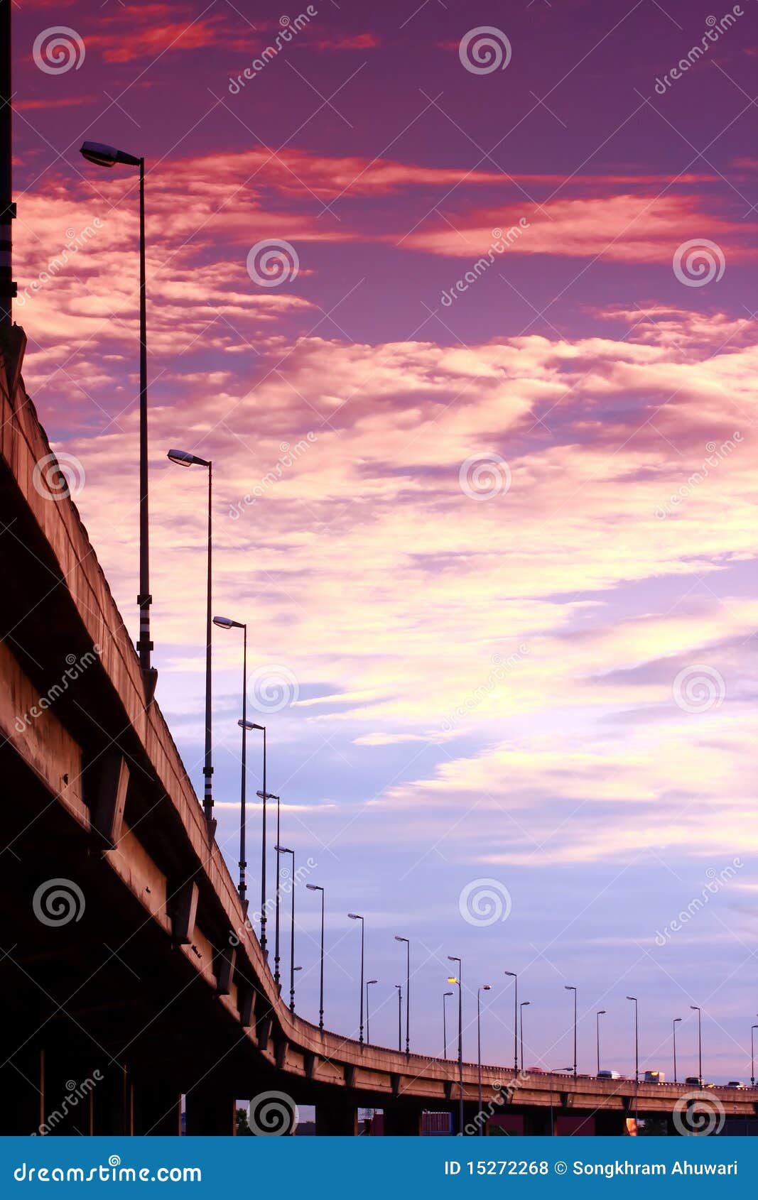 Freeway Under Sunset stock photo. Image of life, arrangement - 15272268