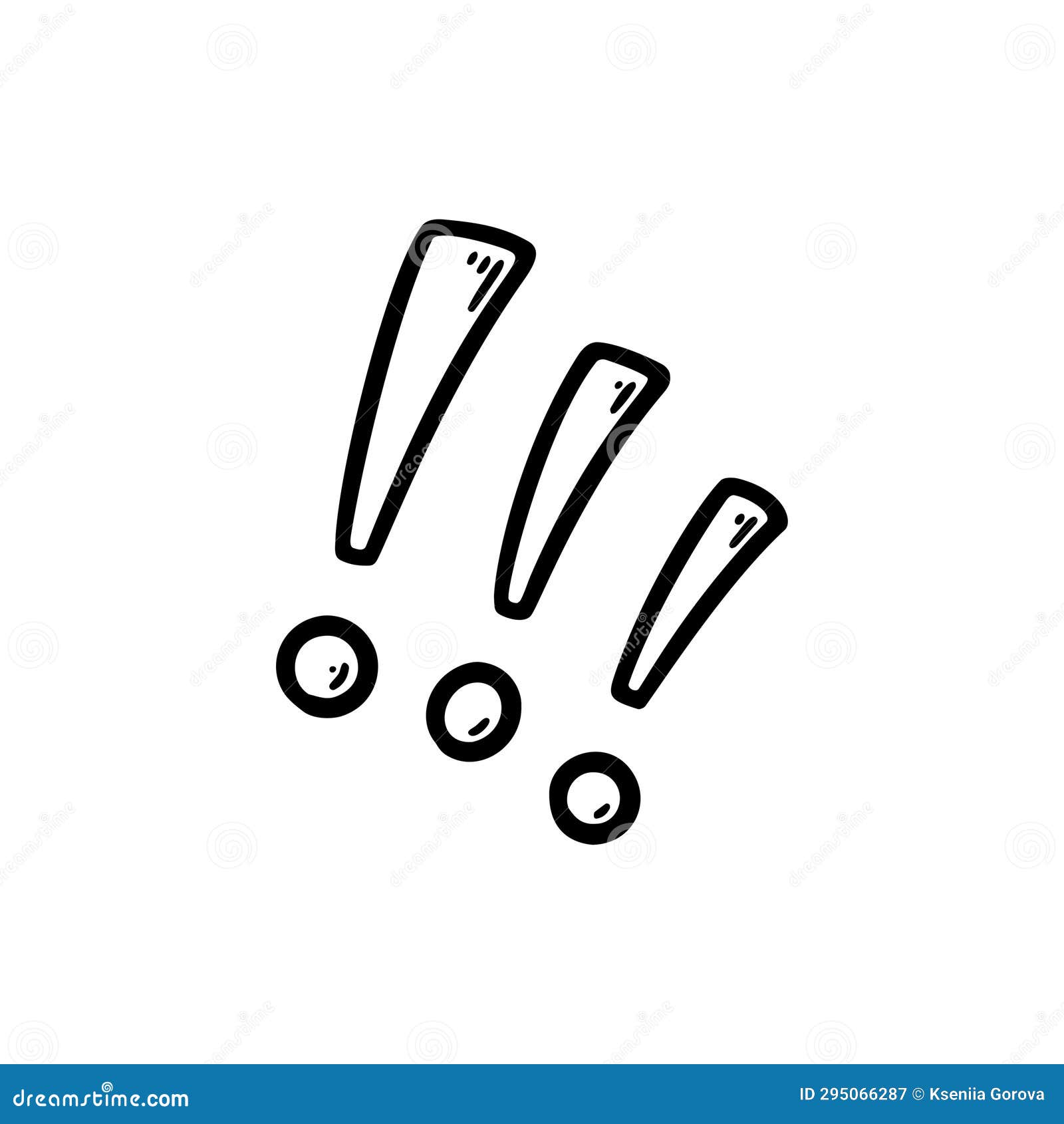 Freewritten Exclamation Mark. Doodle Illustration Of Scream, Talk ...