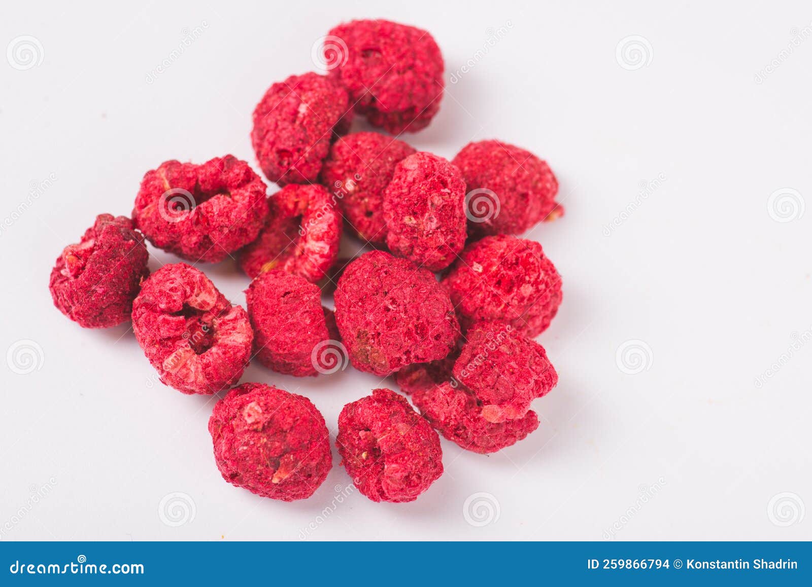 Freeze Dried Raspberries Top View Stock Photo - Image of closeup ...