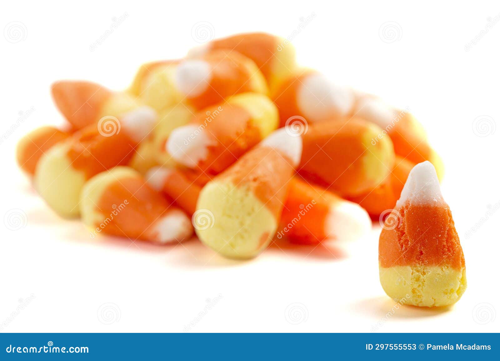 Freeze Dried Traditional Candy Corn Isolated on a White Background ...