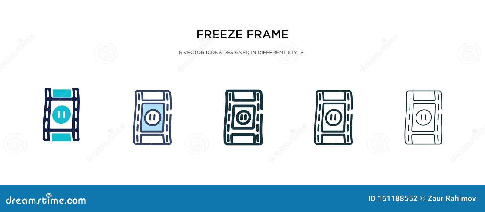 Freeze Frame Icon in Different Style Vector Illustration. Two Colored ...