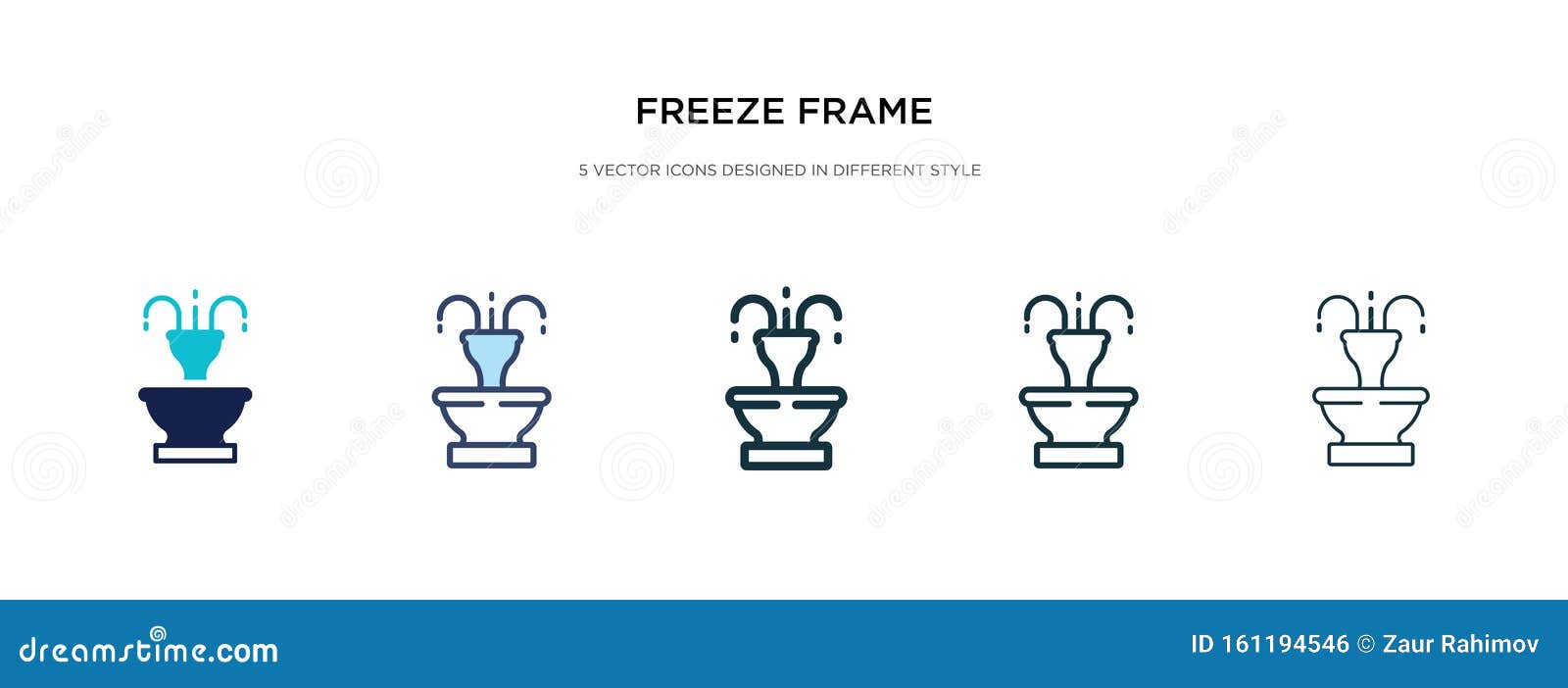 Freeze Frame Icon in Different Style Vector Illustration. Two Colored ...