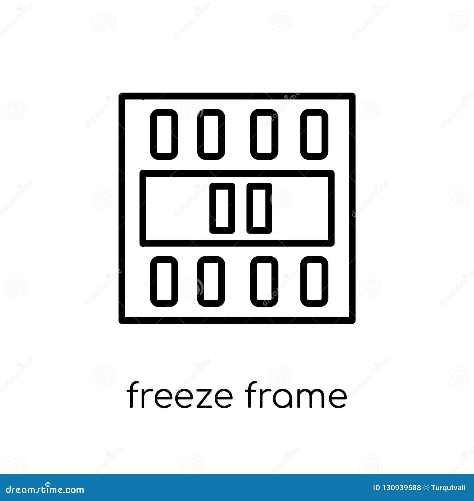Freeze Frame Icon. Trendy Modern Flat Linear Vector Freeze Frame Stock ...