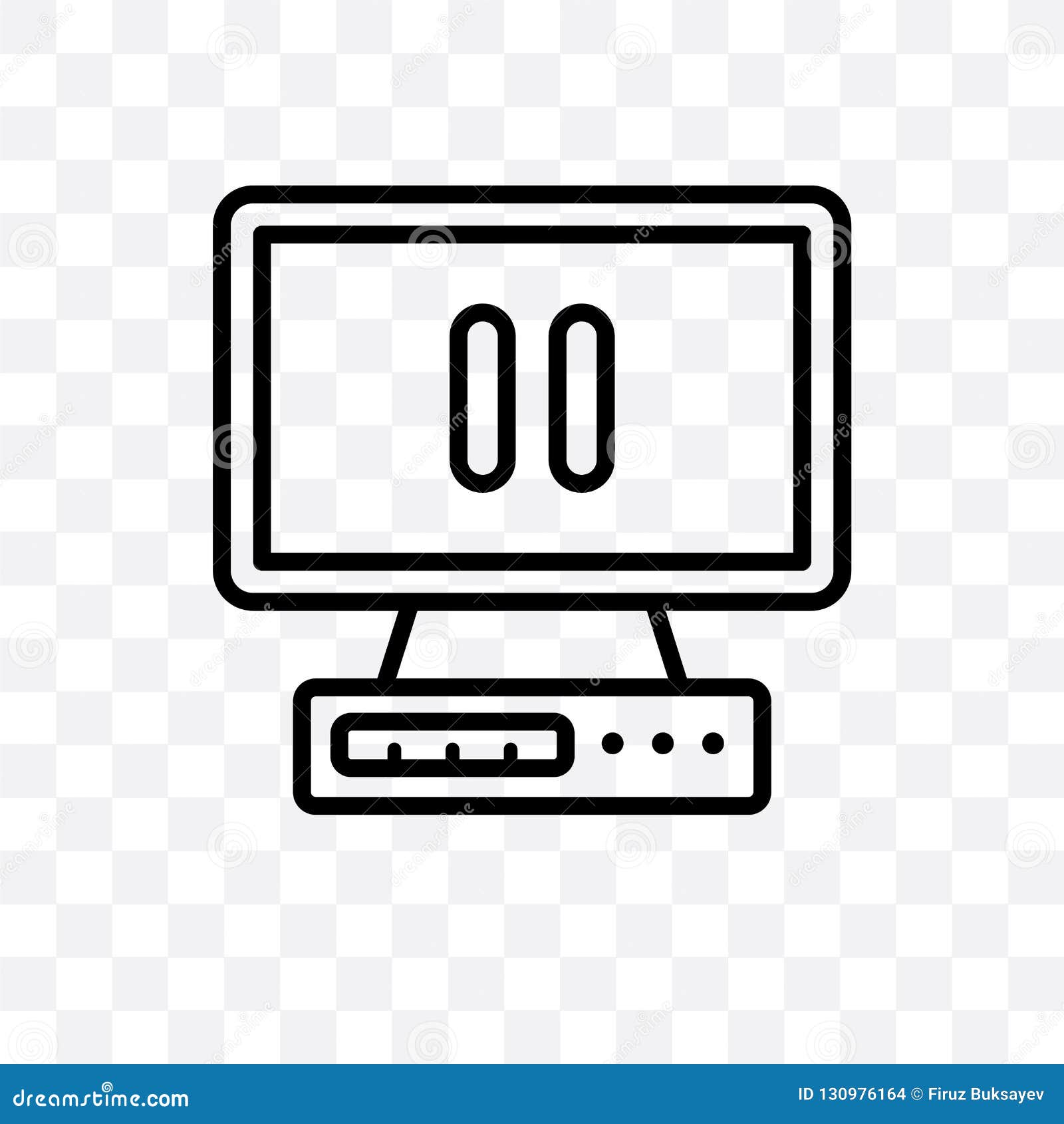 Freeze Frame Vector Linear Icon Isolated on Transparent Background ...