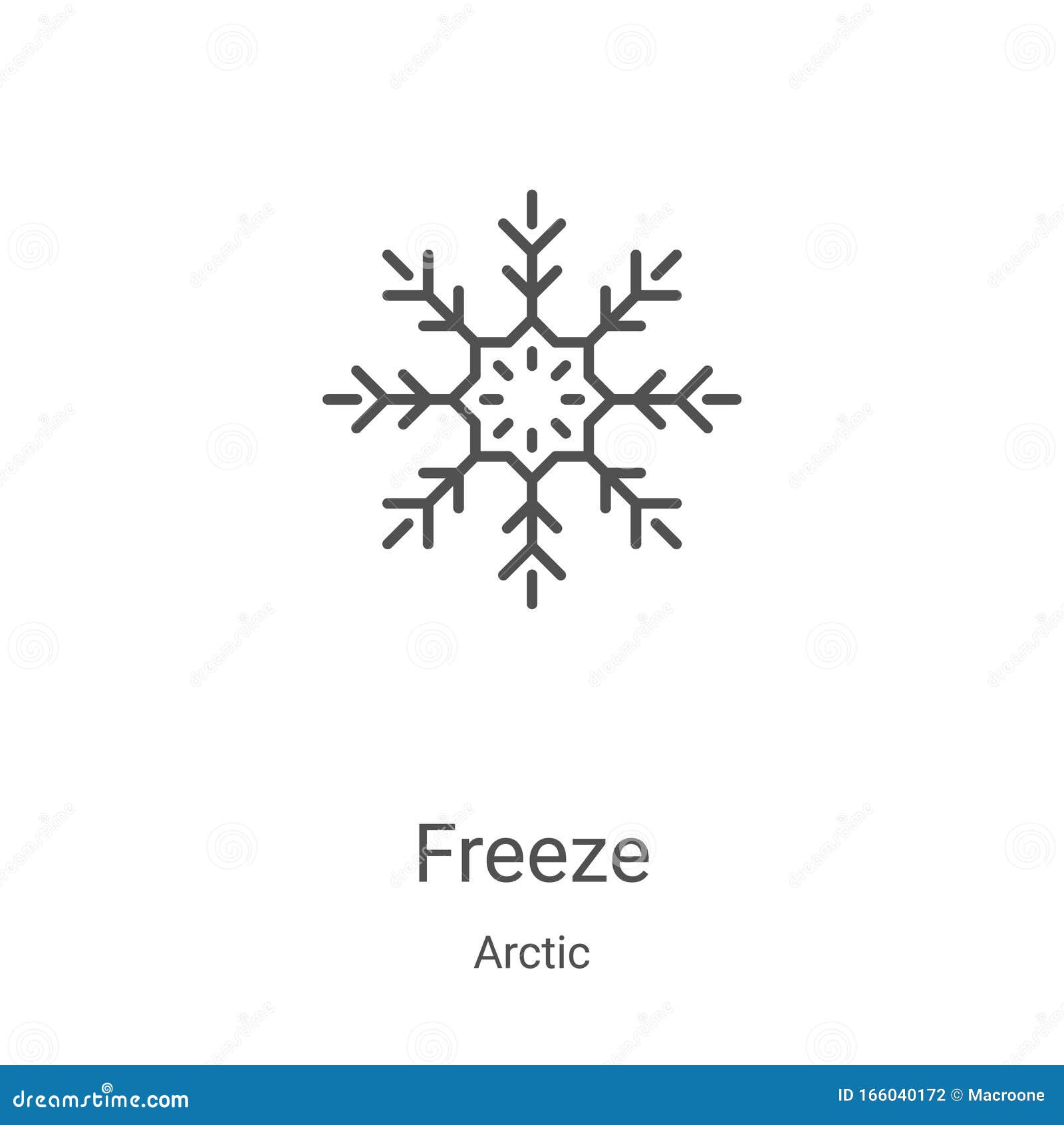 Freeze Icon Vector from Arctic Collection. Thin Line Freeze Outline ...