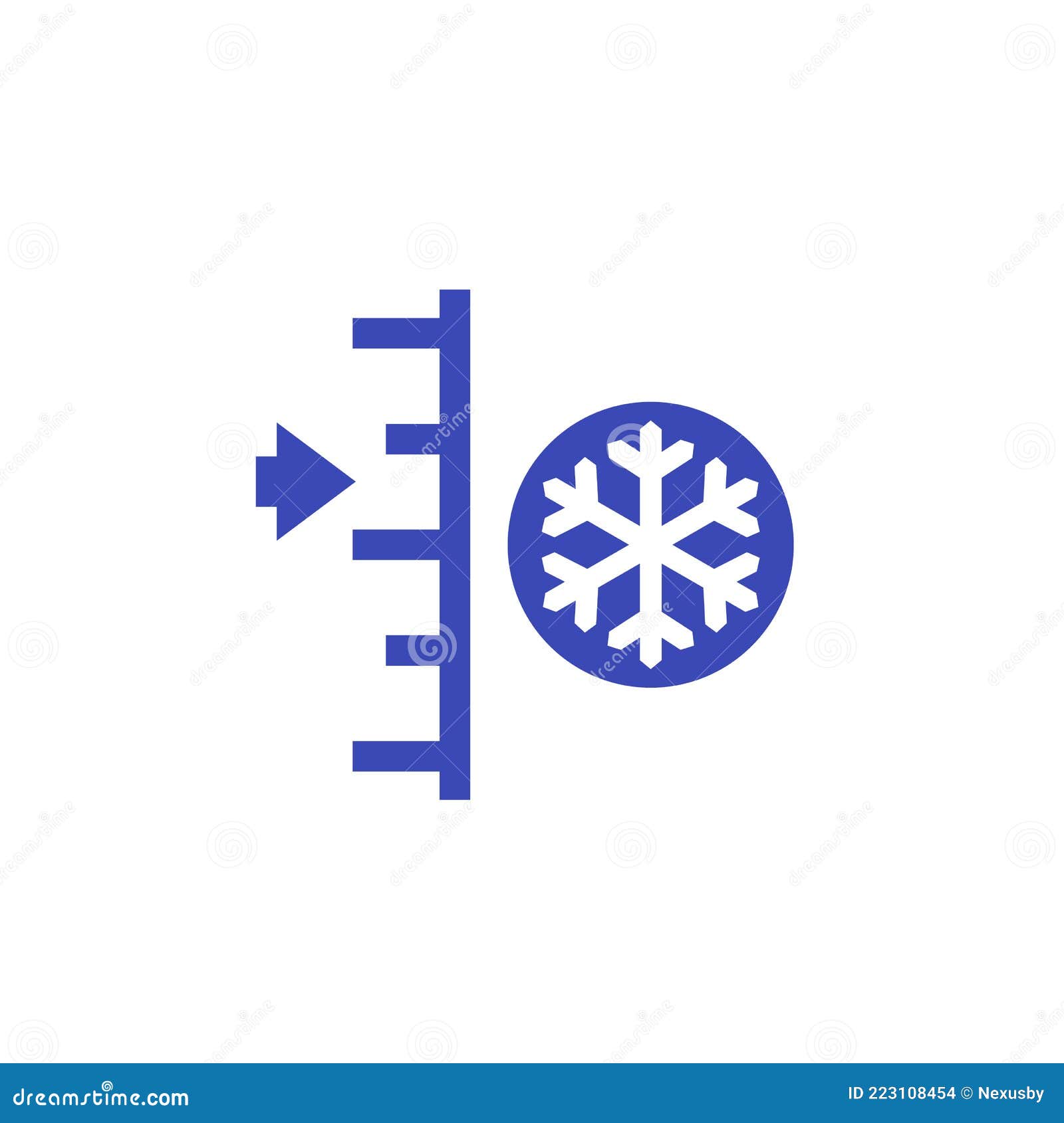 Freeze Level Control Icon on White, Vector Stock Vector - Illustration ...