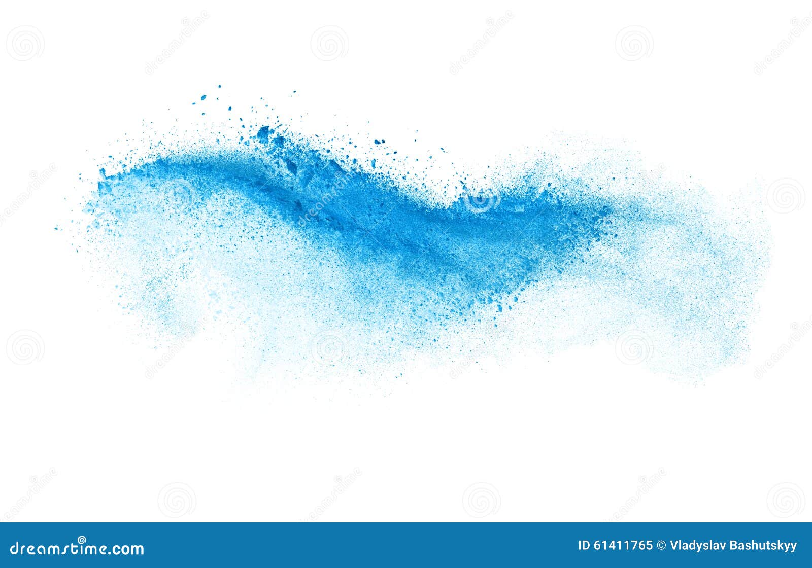 Freeze Motion of Blue Dust Explosion Isolated on Stock Image - Image of ...