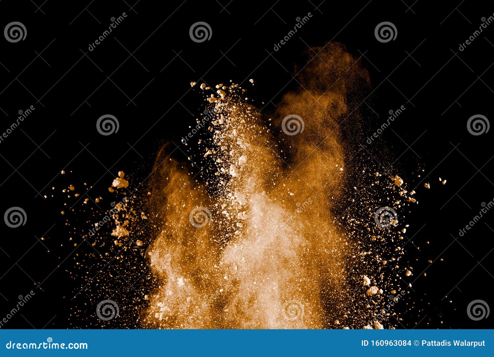 Freeze Motion of Brown Dust Explosion.Stopping the Movement of Brown ...