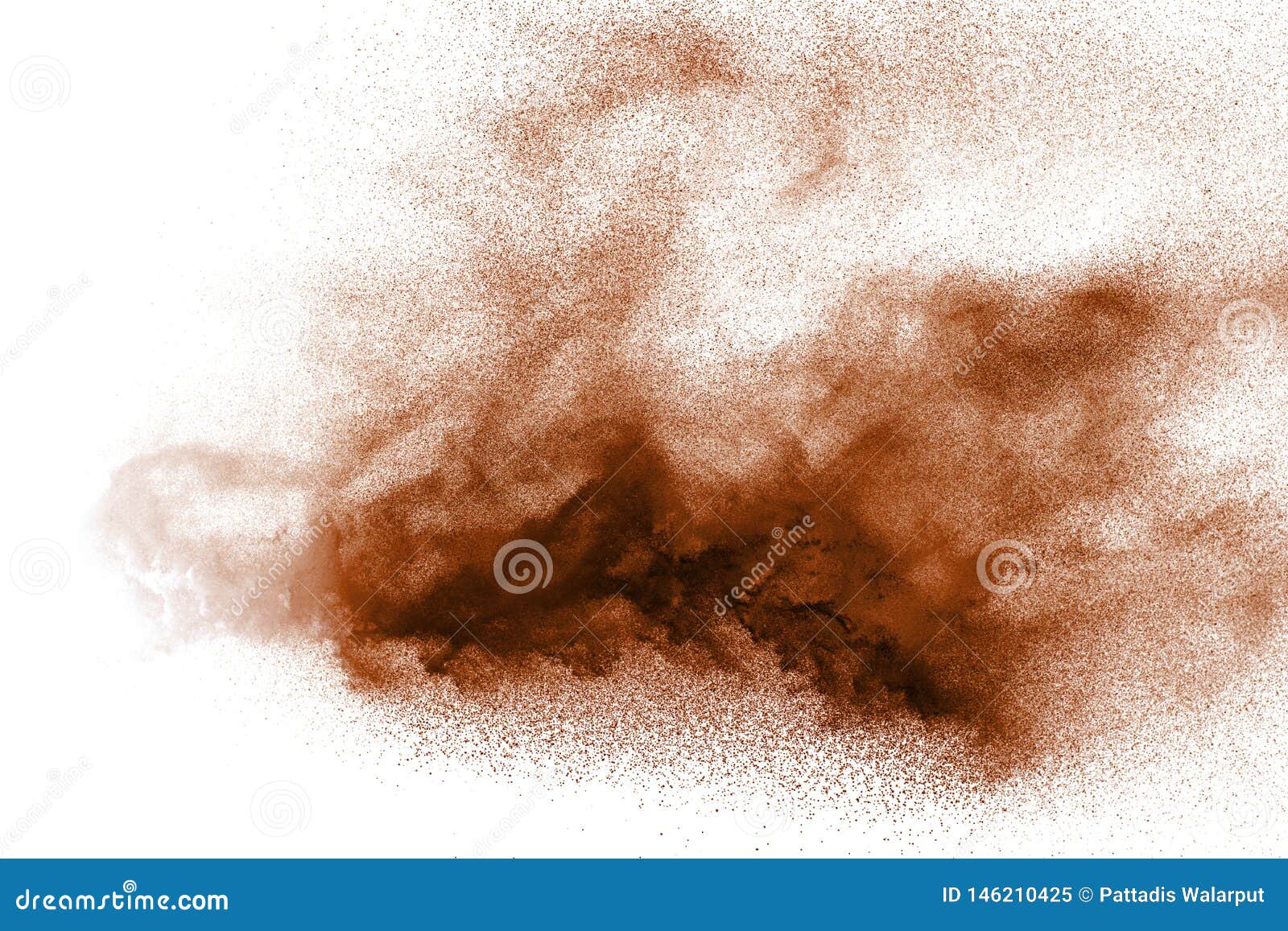 Freeze Motion of Brown Dust Explosion. Stopping the Movement of Brown ...