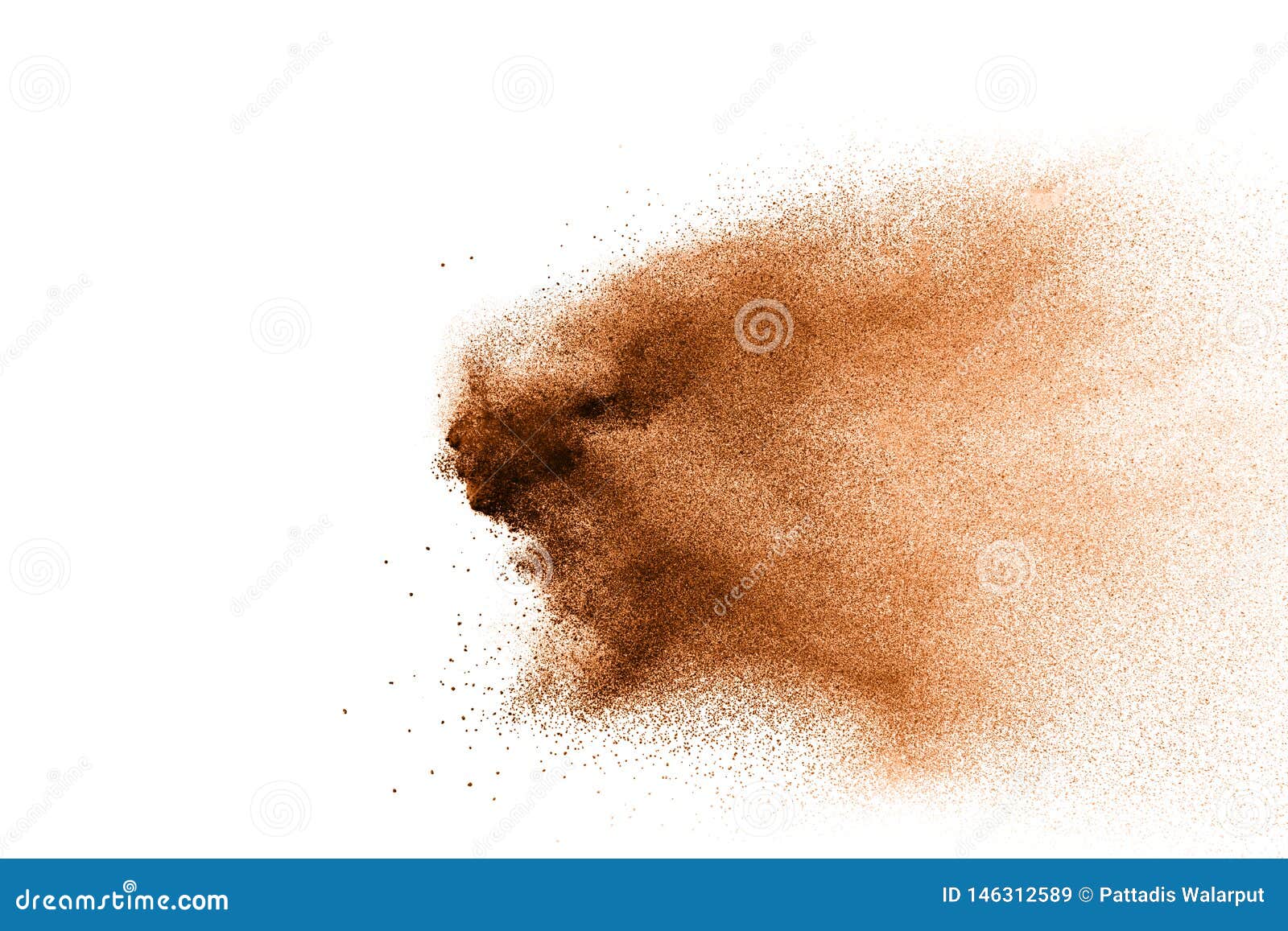 Freeze Motion of Brown Dust Explosion. Stopping the Movement of Brown ...