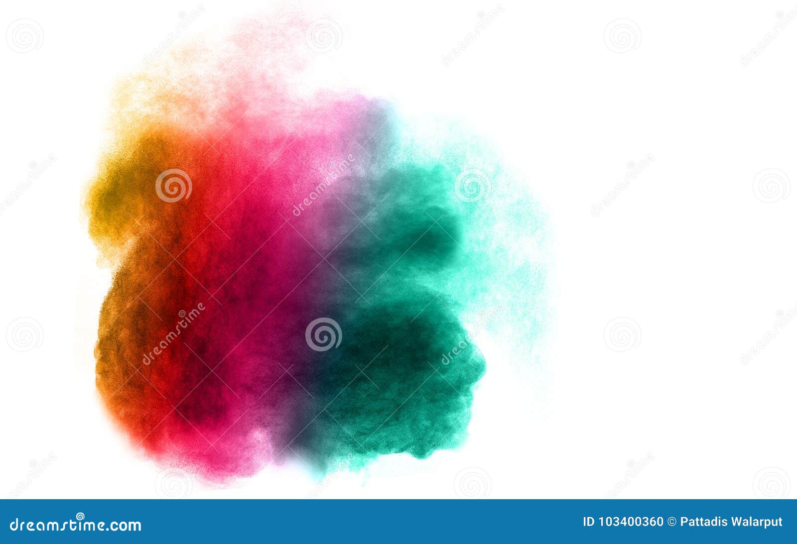 Freeze Motion of Color Powder Splash. Stock Photo - Image of fume ...