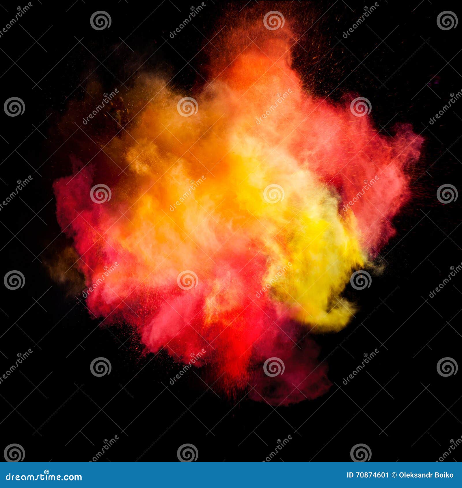 Freeze Motion of Colored Dust Explosion Stock Image - Image of abstract ...